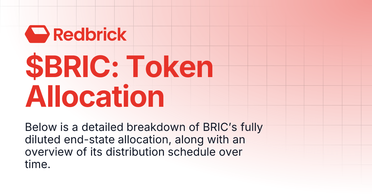$BRIC: Token Allocation | Redbrick